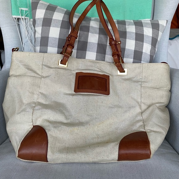 MZ Wallace | Bags | Mz Wallace Canvas And Leather Laptop Tote | Poshmark